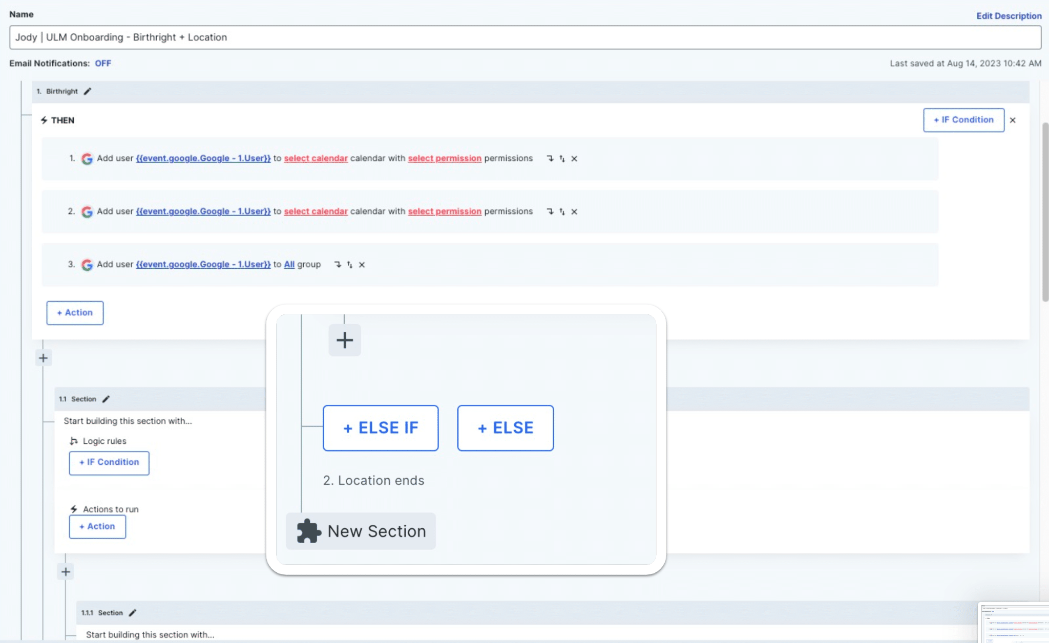Simplifying Workflows through Branching